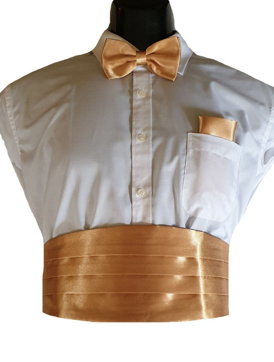 Old Gold Men's Cummerbund Set | FM Formal Wear | Australia