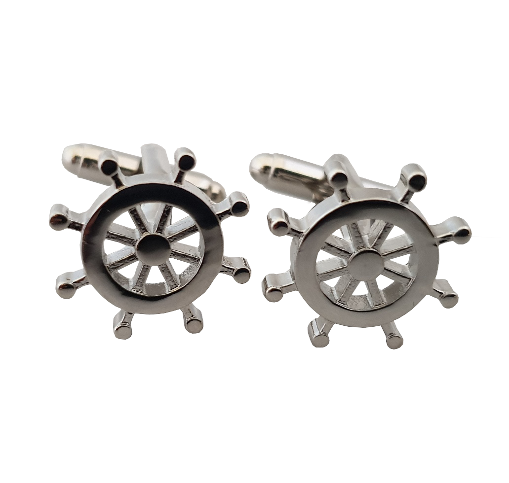 Ships Wheel Cufflinks | FM Formal Wear